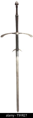 A sword, 16th century Double-edged blade with long fullered ricasso ...