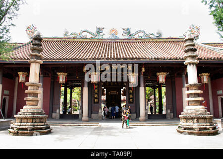 People visit Tian Tan temple in Tainan Taiwan. Tian Tan temple is one ...
