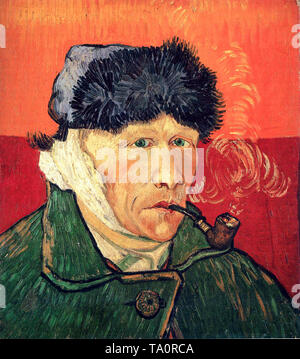 Self-Portrait with Bandaged Ear and Pipe, Vincent van Gogh, 1889 ...