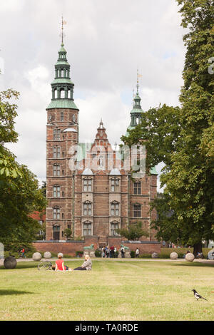 Rosenborg Castle, historic landmark in Copenhagen, Denmark, featuring ...