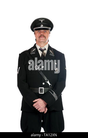 man in the form standartenfuehrer ss isolated on a white background ...