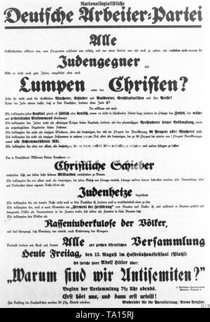 German Nazi anti semitism poster propaganda used in Poland during WWII ...