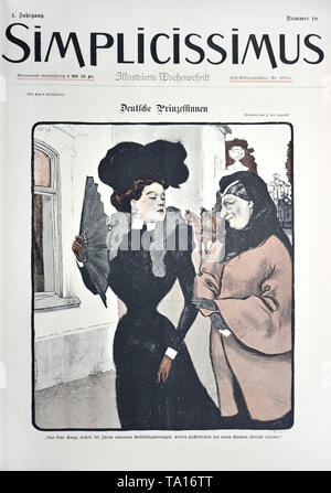 The satirical German weekly magazine Simplicissimus, 1933 Stock Photo ...