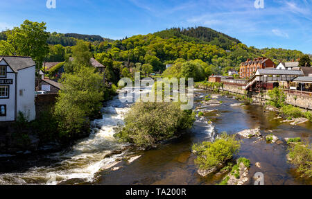 Rapids on the River Dee, Llangollen, North Wales, UK Stock Photo - Alamy