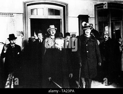 Arrival of Count von Brockdorff-Rantzau (here in a bright coat), German ...