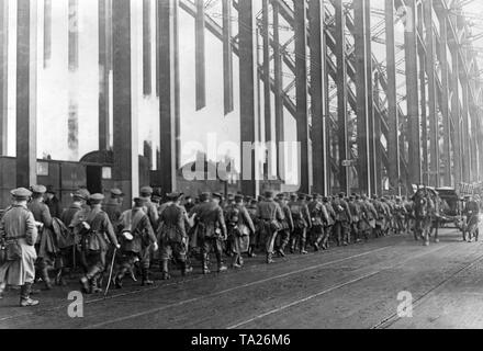 The last German soldiers leave the demilitarized Rhineland through a ...