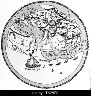 Al-idrisi world map Stock Photo - Alamy