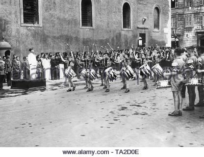Hitler Youth march during the National Socialist's first Reich Youth ...