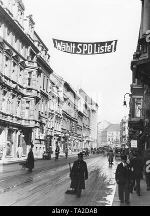 SPD poster for the Reichstag elections. September, 1930. Germany Stock ...