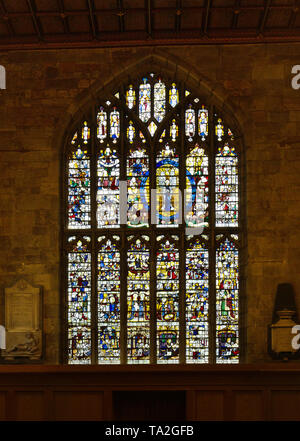 Malvern Priory aka Great Malvern Priory - interior showing the altar ...