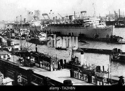 View of a cruise ship of the Nazi organization "Kraft durch Freude ...