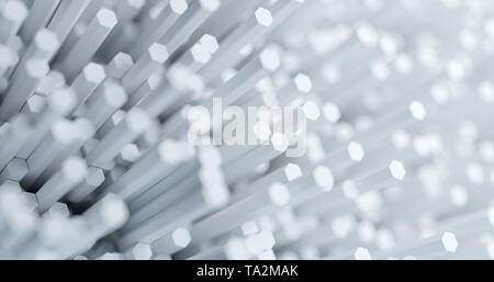 Abstract technological hexagonal background. 3d rendering. Geometric ...