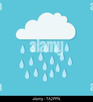Raining Simple vector icon. Illustration symbol design template for web ...