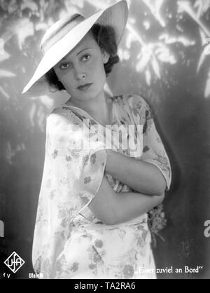 Portrait of Czech actress Lida Baarova, mistress of Joseph Goebbels ...