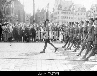 A street scene during the Nuremberg Rally 1933 in Nuremberg, Germany ...
