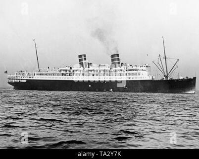 SS Morro Castle a luxury ocean liner , at sea close inshore . 1934 ...