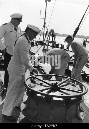 The German research ship Meteor in the floating drydock of MWB in ...
