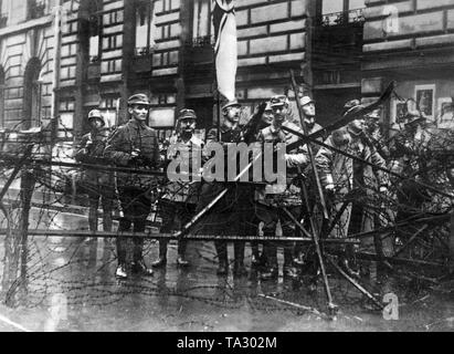Heinrich Himmler (third from left) with the Wachtruppe ...
