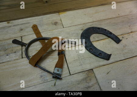 anglo saxon norse viking spur and horseshoe from coppergate, york 9thc ...