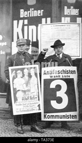 Weimar Republic. Election campaign of the Communist Party in Berlin at ...