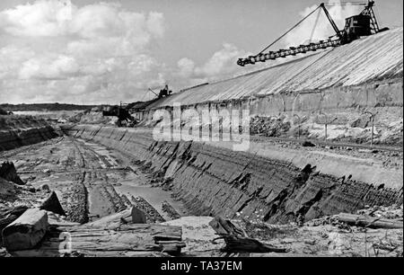 Amber open pit mine, on the largest in the world amber deposit is seen ...