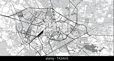 Urban vector city map of Bialystok, Poland Stock Vector Image & Art - Alamy