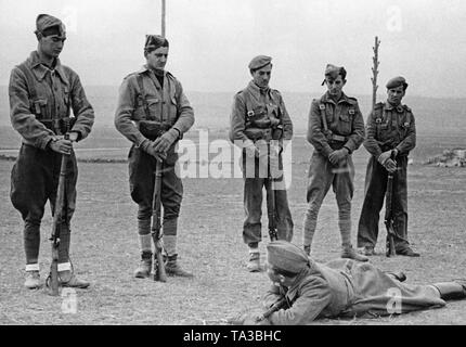 Photo of Spanish national officers and German members of the Condor ...
