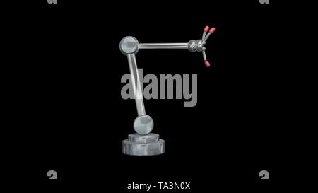 Robotic arm picks up objects, 3d render Stock Photo - Alamy