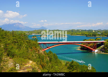 Mt. Unzen fugen and Amakusa Fifth Bridge, Kumamoto Prefecture, Japan ...