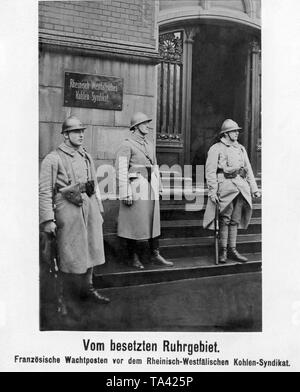 French soldiers during the occupation of the Ruhr, Essen, Germany 1923 ...