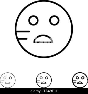 Sad face thin line icon Stock Vector Image & Art - Alamy