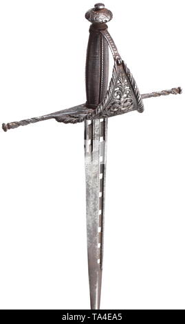 A Spanish/Italian left-hand dagger,circa 1680 Single-edged blade,at the ...