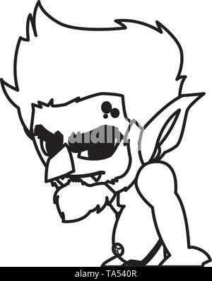 caveman gnome magic character vector illustration design Stock Vector ...