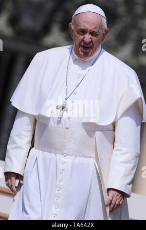 Holy See, Vatican. 22nd May, 2019. POPE FRANCIS during his wednesday ...