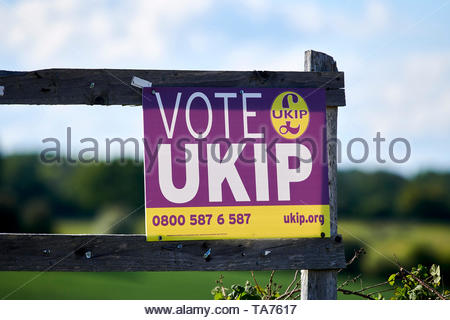A vote UKIP election poster in the British countryside Stock Photo ...