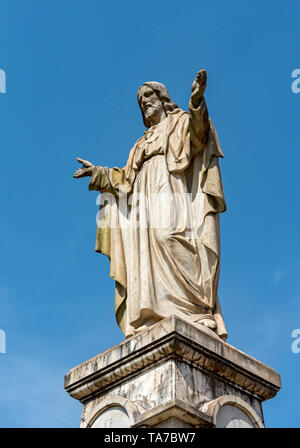 Statue of Sacred Heart of Jesus opposite the Se Cathedral, Old Goa ...