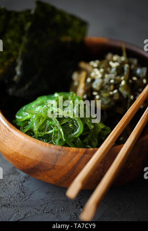 Crispy nori seaweed close up. Japanese food nori. Dry seaweed sheets ...