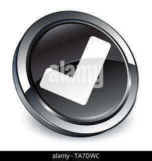 Validate icon isolated on 3d yellow round button abstract illustration ...