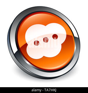 Brain icon isolated on 3d blue round button abstract illustration Stock ...