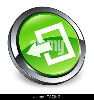 Logout icon isolated on 3d blue round button abstract illustration ...