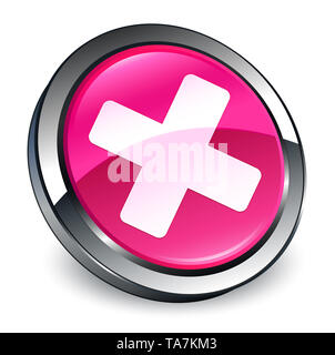 Cancel icon isolated on 3d blue round button abstract illustration ...