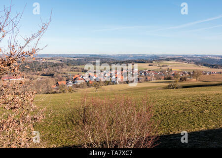 German countryside with forests, fields and meadows Stock Photo - Alamy