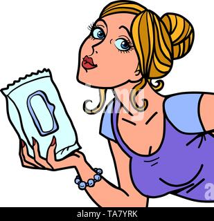 Vector Illustration of Cartoon wipes baby bottom Stock Vector Image ...