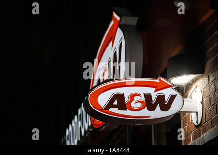 A&W, All American Food, chain restaurant; Nago, Okinawa Prefecture ...