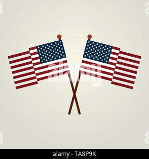 Two flags icon blue vector isolated Stock Vector Image & Art - Alamy