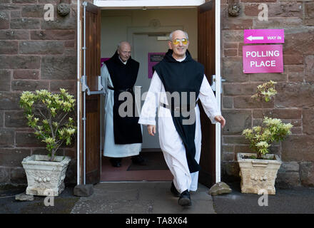 Monks Father Mark Caira (front) and Father Leonard Norman from the ...