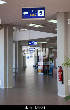 MONASTIR, TUNISIA-CIRCA MAY, 2012: Passengers come to platform in ...
