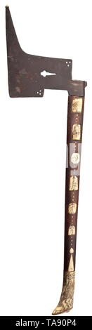 A Saxon miner's guild axe, late 17th/early 18th century The iron head ...