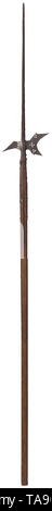 A South German/Austrian halberd, circa 1600 Long square tip, the blade ...