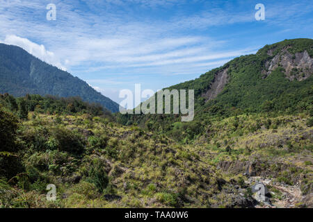 Mount Papandayan with beautiful blue sky Stock Photo - Alamy